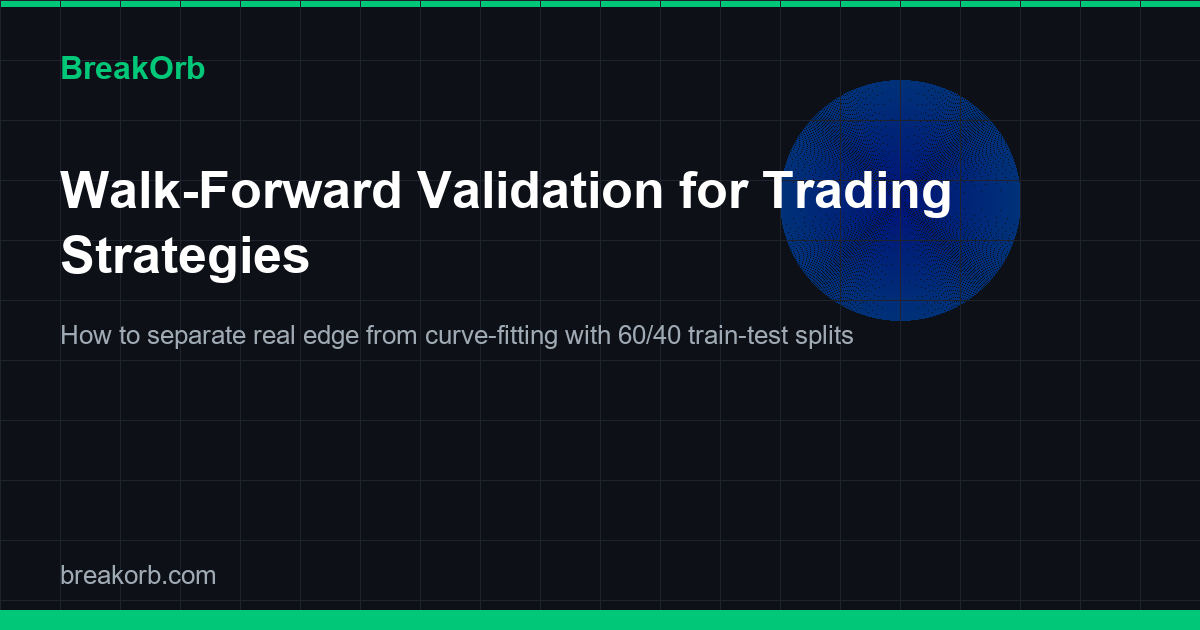 Walk-Forward Validation in Trading: Why Most Backtests Lie | BreakOrb